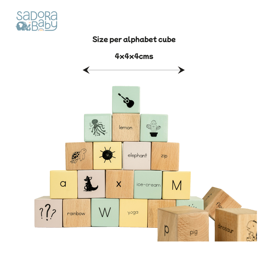 Buy Children's Wooden Alphabet Letters Block Online – Sadora Baby