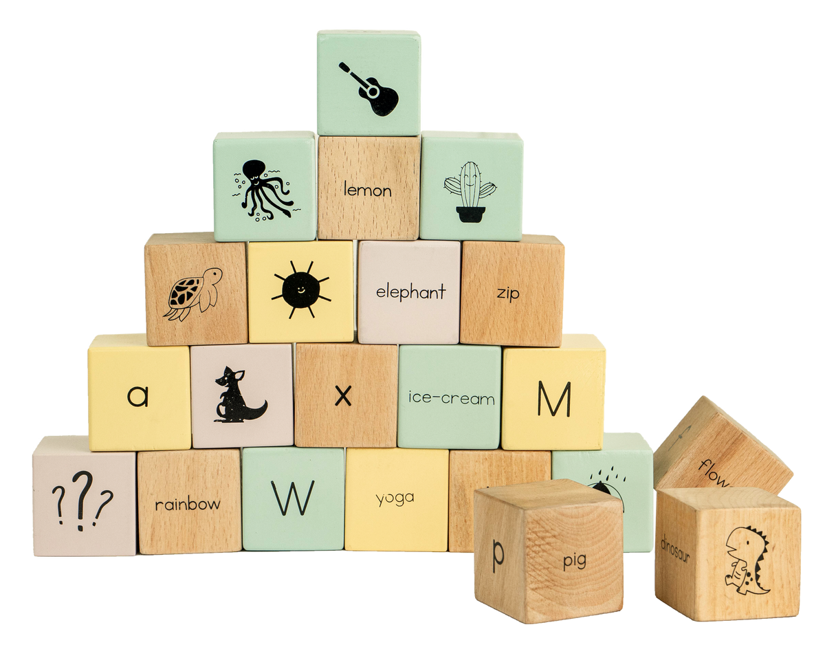 Buy Children's Wooden Alphabet Letters Block Online – Sadora Baby