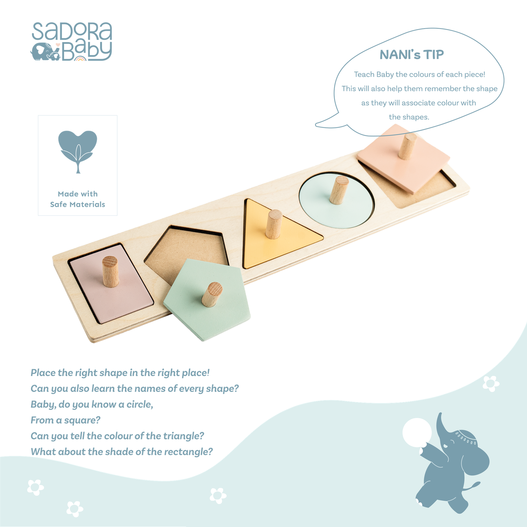 Toddler Shape Sorter - Pincer Shape Sorter Toy – Sadora Baby