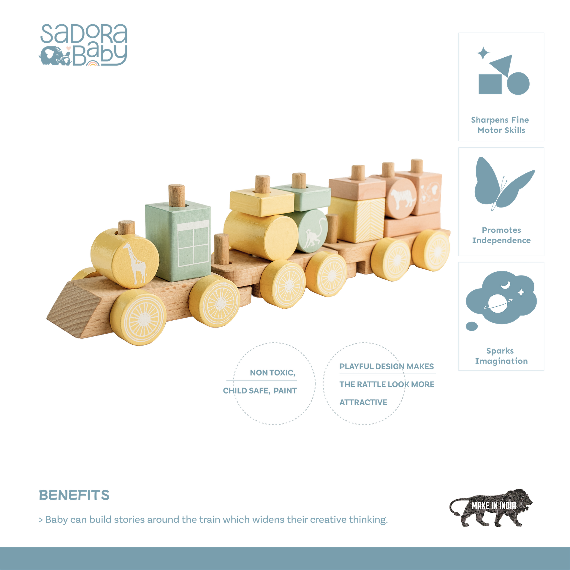 Buy Wooden Choo-Choo Train Set Online – Sadora Baby