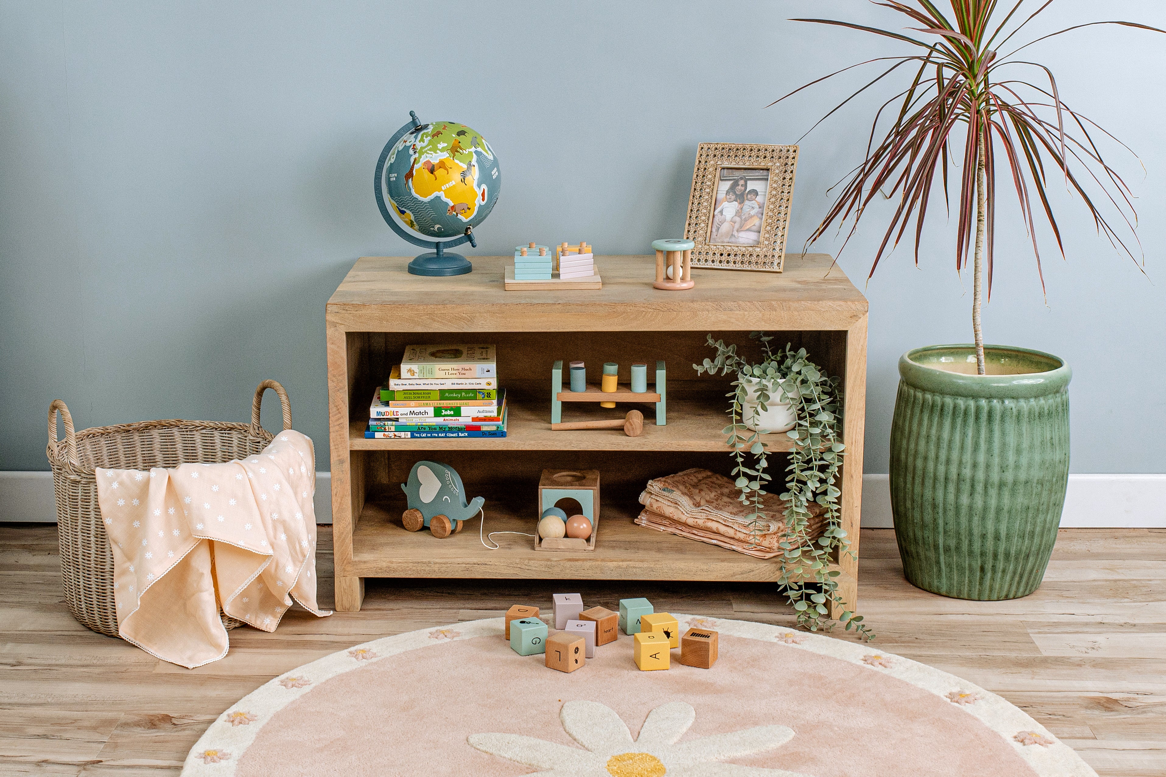 Buy Children's Wooden Montessori Storage Unit - Oat Finish Online ...
