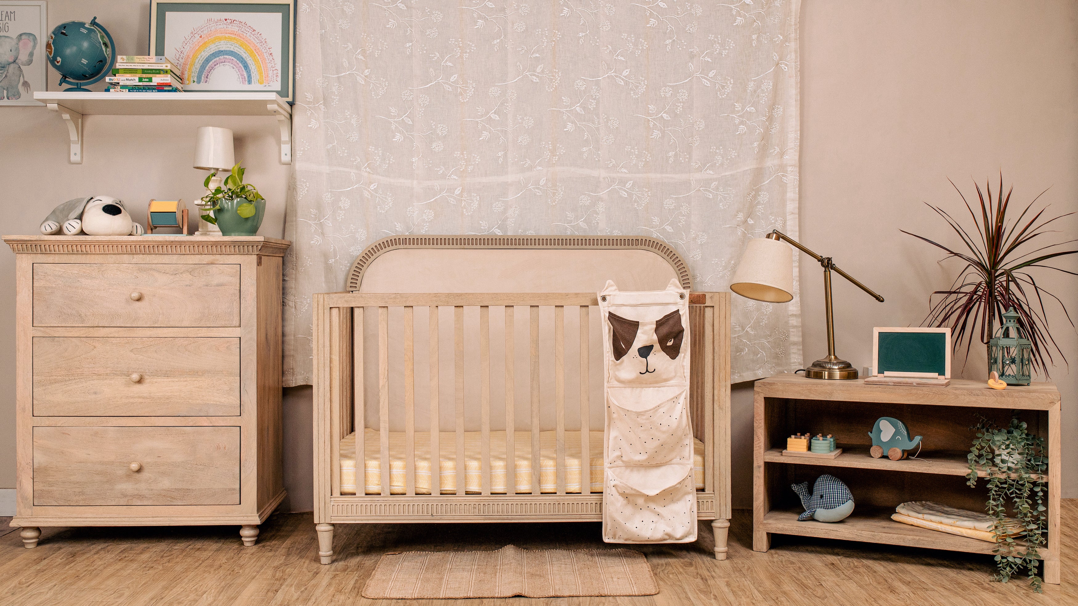 Buy Wooden Chest of Drawers with 3 Drawers in Oat Finish – Sadora Baby